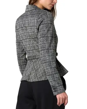 LIVERPOOL Belted Peplum Tweed Blazer