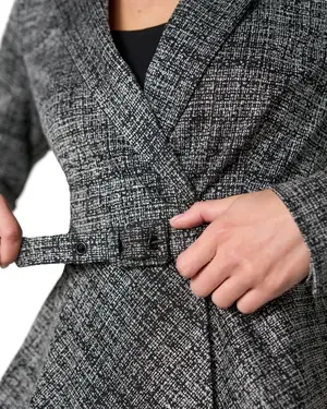 LIVERPOOL Belted Peplum Tweed Blazer