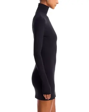 Norma Kamali Long Sleeve Turtleneck Mini Dress