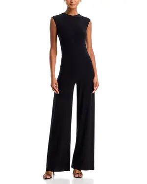 Norma Kamali Sleeveless Crewneck Jumpsuit - Black