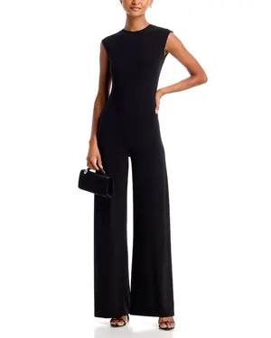 Norma Kamali Sleeveless Crewneck Jumpsuit - Black
