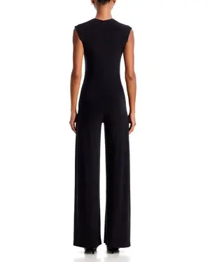 Norma Kamali Sleeveless Crewneck Jumpsuit - Black