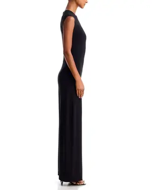 Norma Kamali Sleeveless Crewneck Jumpsuit - Black