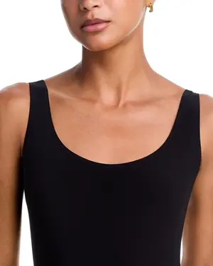 Norma Kamali Super Low Back Scoop Neck One Piece Swimsuit
