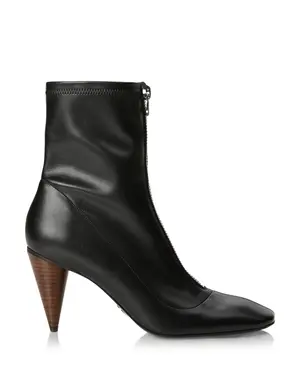 Stella McCartney Zip Front Cone Heel Bootie