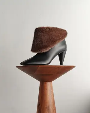 Stella McCartney Faux Fur Trimmed Ankle Boots