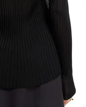 Co Mixed Long Sleeve Knit Shirt