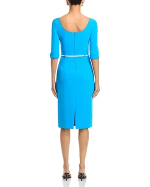 Black Halo Three Quarter Sleeve Jackie O Sheath Dress