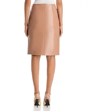 COURREGES Faux Leather Skirt - Bronzer