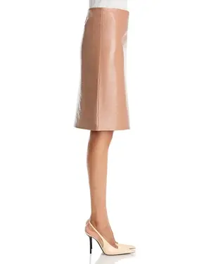 COURREGES Faux Leather Skirt - Bronzer