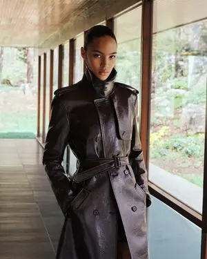 COURREGES Vinyl Faux Leather Trench Coat