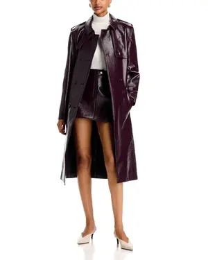 COURREGES Vinyl Faux Leather Trench Coat