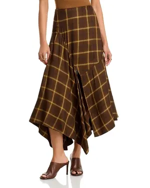 Co Slash Asymmetric Skirt - Chocolate