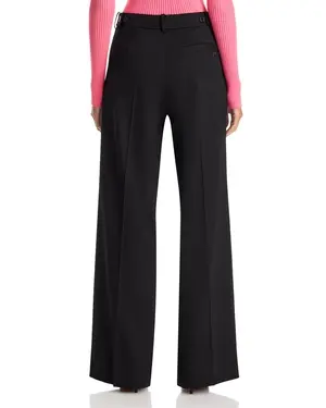 COURREGES Pleat Front Wide Leg Pants