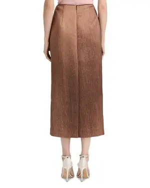 Oscar De La Renta Embellished Satin Skirt