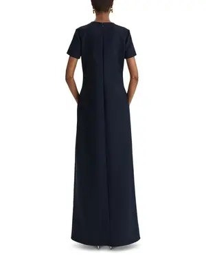 Oscar De La Renta Short Sleeve Embellished Floral Caftan