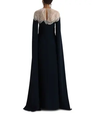 Oscar De La Renta Bugle Waves Embellished Caftan