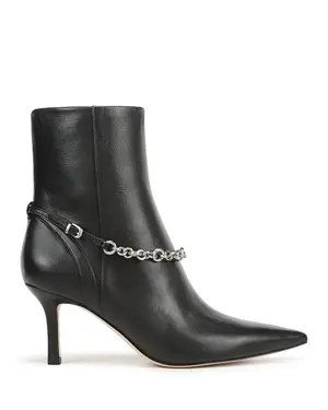 FAVORITE DAUGHTER Tate Leather Ankle Boots - Black Nappa