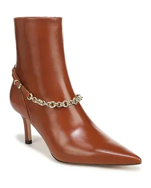 FAVORITE DAUGHTER Tate Leather Ankle Boots Gingerbread Leather