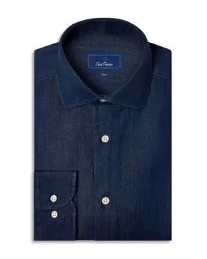 David Donahue Trim Fit Dress Shirt