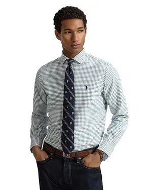 Polo Ralph Lauren Classic Fit Tattersall Oxford Shirt - White/green