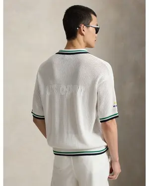 Polo Ralph Lauren Us Open Stripe Cotton Cardigan