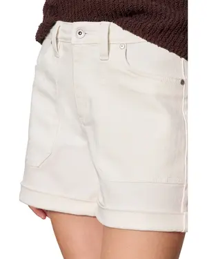 Sanctuary Mid Rise Shorts - Chalk