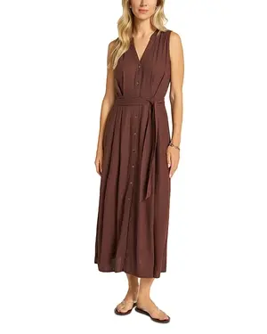 MATTY M Nivara Sleeveless Belted Maxi Dress