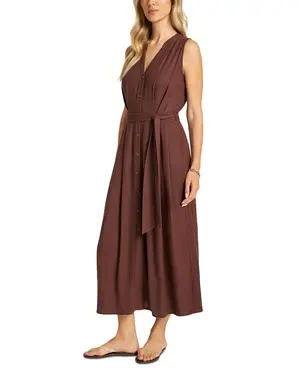 MATTY M Nivara Sleeveless Belted Maxi Dress