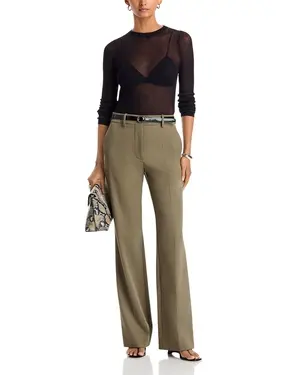 ANINE BING Tiana Crewneck Cotton Blend Sweater