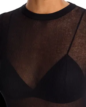 ANINE BING Tiana Crewneck Cotton Blend Sweater