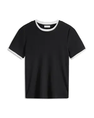 HOBBS LONDON Kali Ribbed Cotton Stretch Top