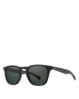 Garrett Leight Brooks Square Sunglasses, 48mm - Mbk/pbs