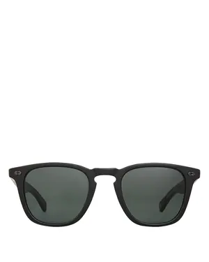Garrett Leight Brooks Square Sunglasses, 48mm - Mbk/pbs