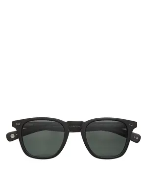 Garrett Leight Brooks Square Sunglasses, 48mm - Mbk/pbs