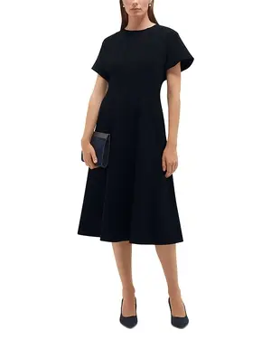 HOBBS LONDON Petites Melina Cap Sleeve Midi Dress - Navy