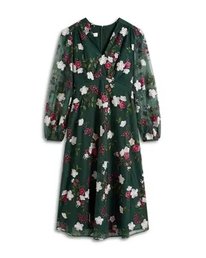 HOBBS LONDON Flo Embroidered Midi Dress
