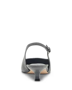 MARC FISHER LTD. Luciey Pointed Suede Slingback Pumps - Dark Gray