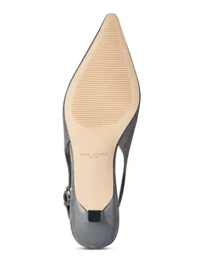 MARC FISHER LTD. Luciey Pointed Suede Slingback Pumps - Dark Gray