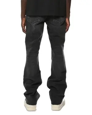 PURPLE BRAND Heavy Destroy Slim Flare Jeans