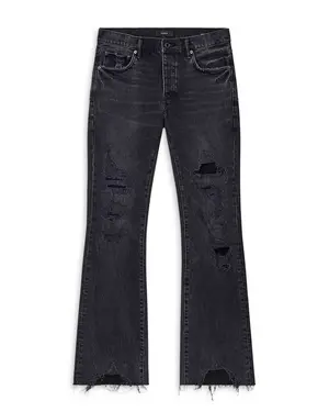 PURPLE BRAND Heavy Destroy Slim Flare Jeans