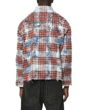 PURPLE BRAND Embellished Plaid Cotton Shirt