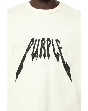 PURPLE BRAND Inside Out Metal Logo Cotton T-shirt