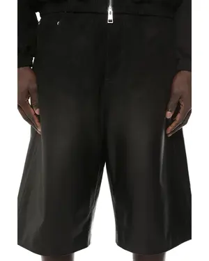 PURPLE BRAND Relaxed 13.5" Leather Track Shorts