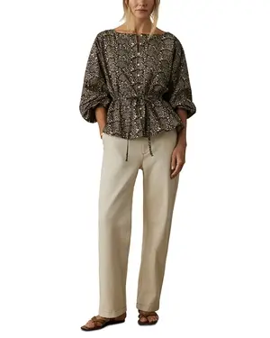 Faherty Brand Printed Cotton Blouse