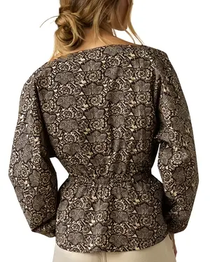 Faherty Brand Printed Cotton Blouse
