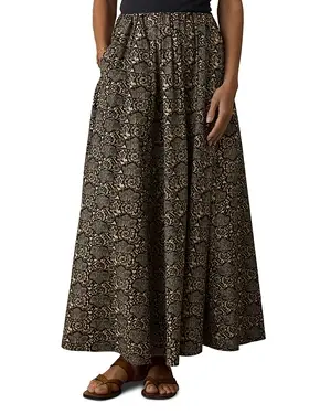 Faherty Brand Coastal Nera Cotton Maxi Skirt