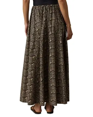 Faherty Brand Coastal Nera Cotton Maxi Skirt