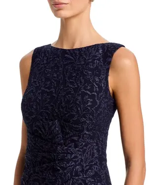 Eliza J Sleeveless Ruffle Front Gown