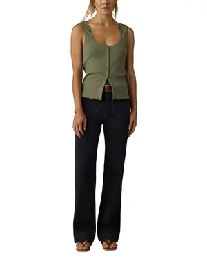 Faherty Brand Paradise Pointelle Cami Cardigan - Clover